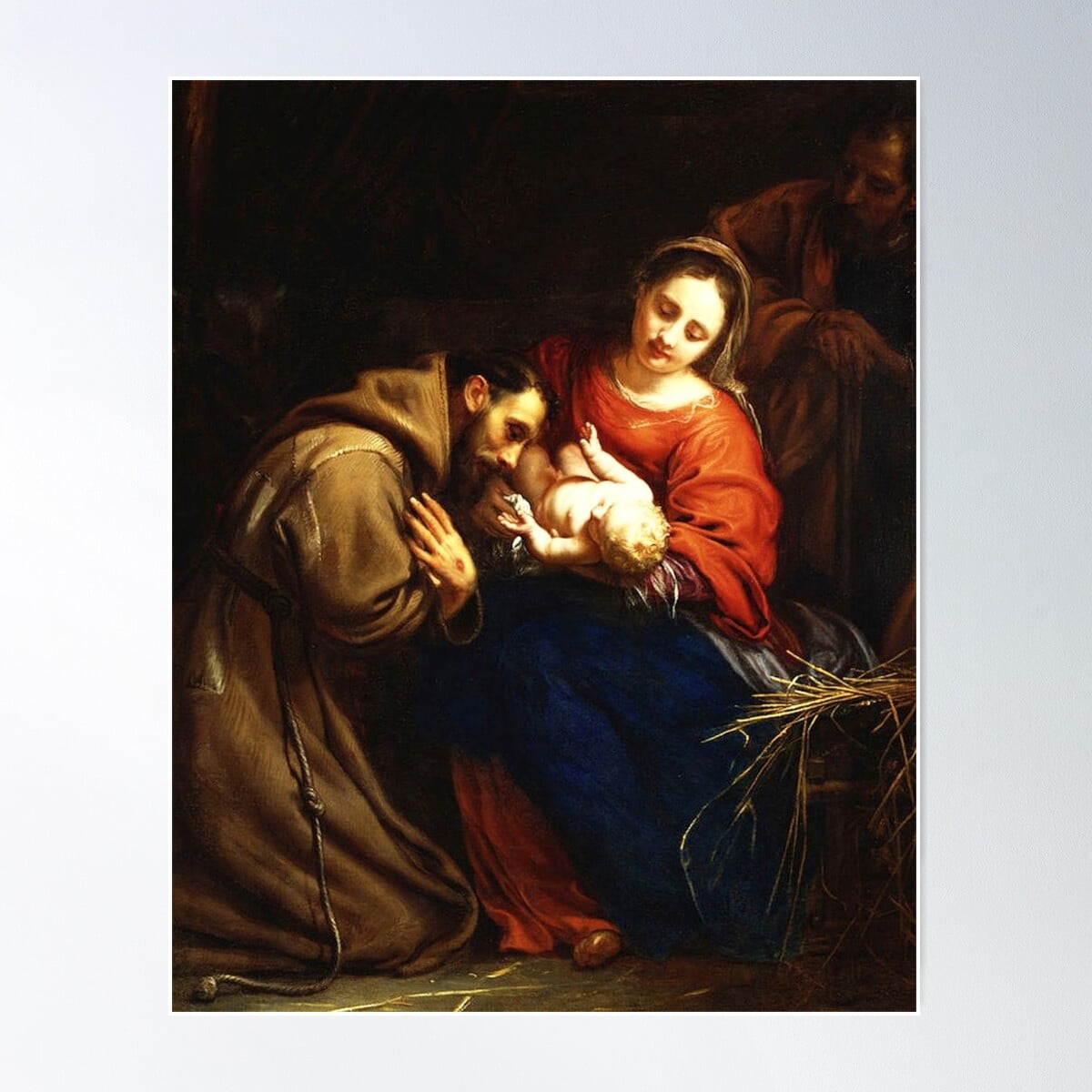 Saint Francis With The Holy Family Poster Wall Art, Modern Wall Decor ...