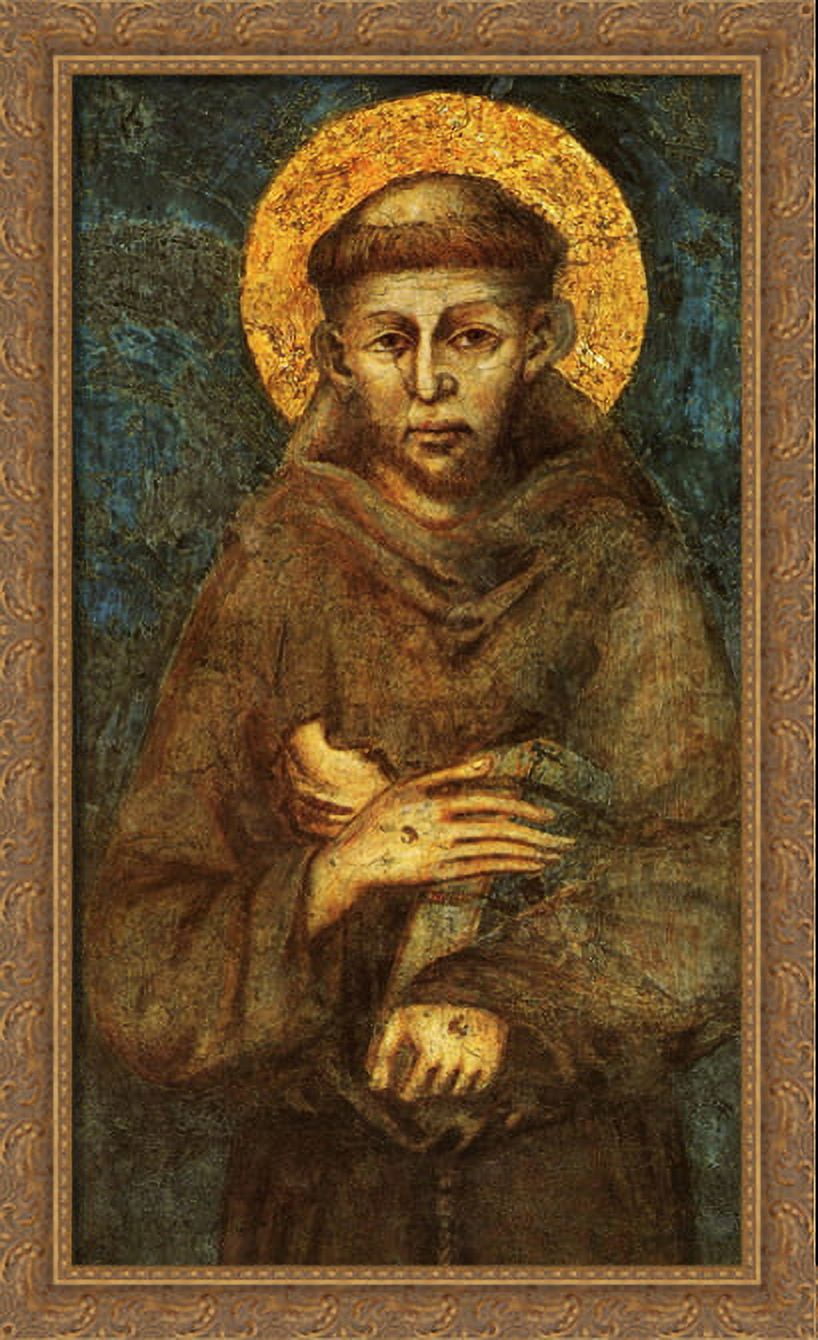 Saint Francis of Assisi (detail) 24x40 Large Gold Ornate Wood Framed ...