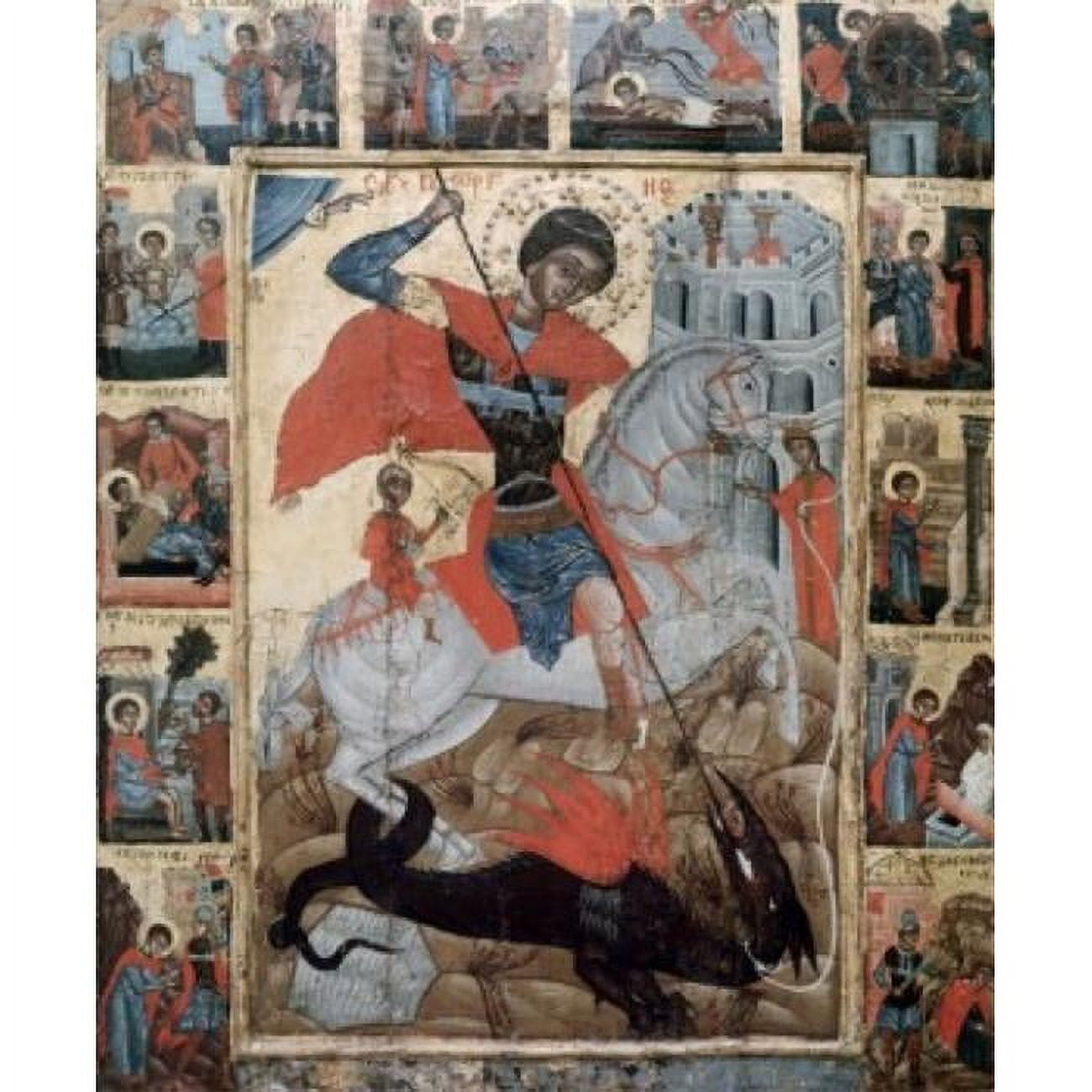 Saint George & Scenes From His Life 16th C Icons-Wood Boyana Church National Museum Sofia ...