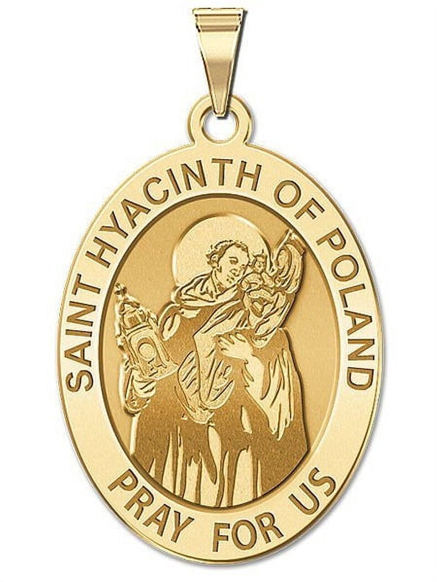 Saint Hyacinth of Poland OVAL Religious Medal - 1/2 X 2/3 Inch Size of ...