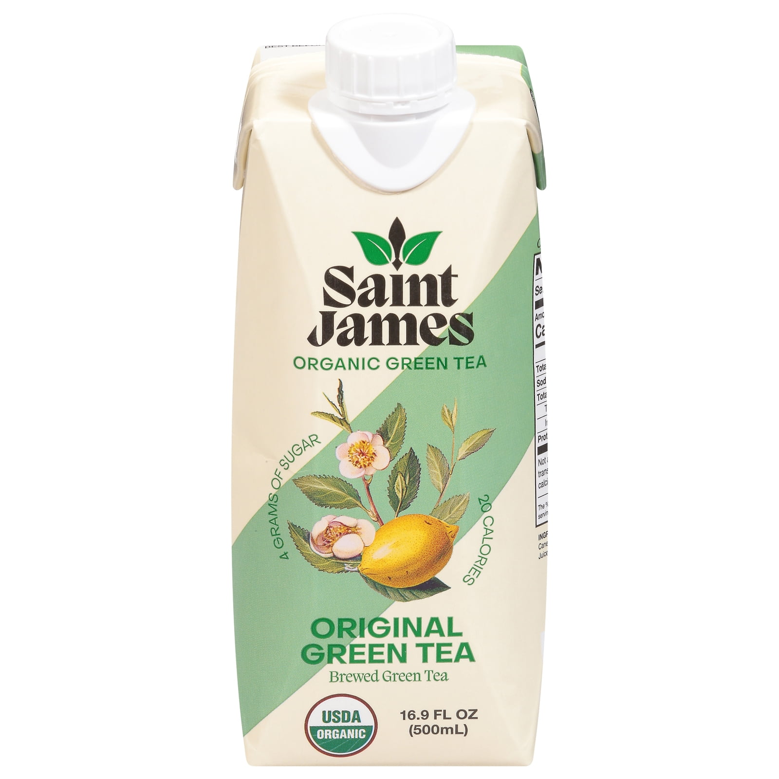 Saint James Green Tea, Lightly Sweetened, 16.9 Fl Oz, Case of 12 ...