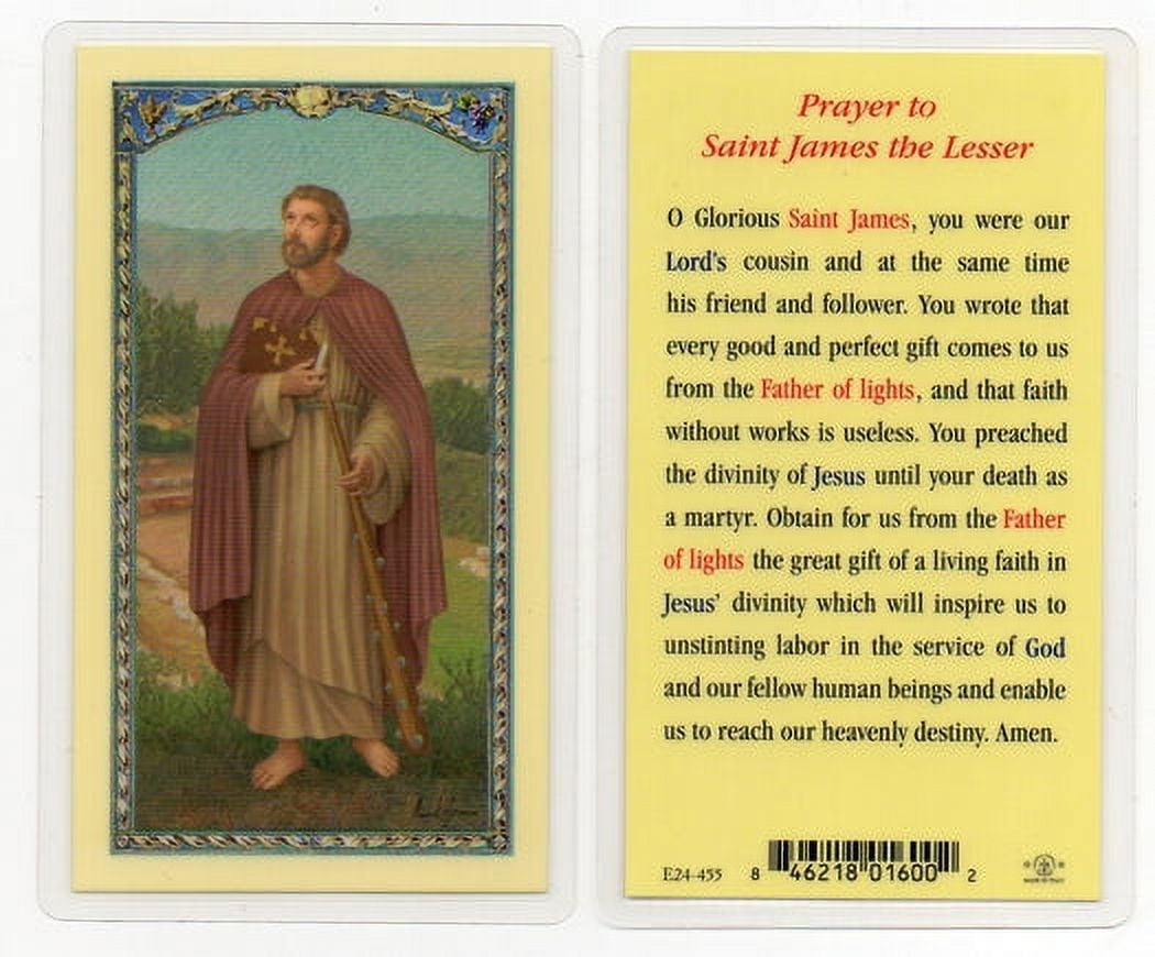 Saint James the Lesser Catholic Prayer Holy Card with Prayer on Back ...