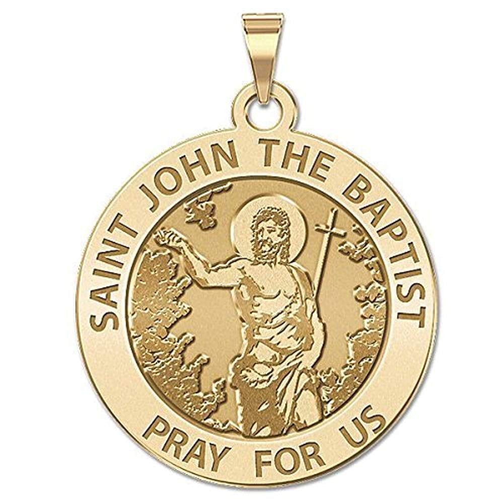 Saint John the Baptist Religious Medal - 2/3 Inch Size of Dime, Solid ...