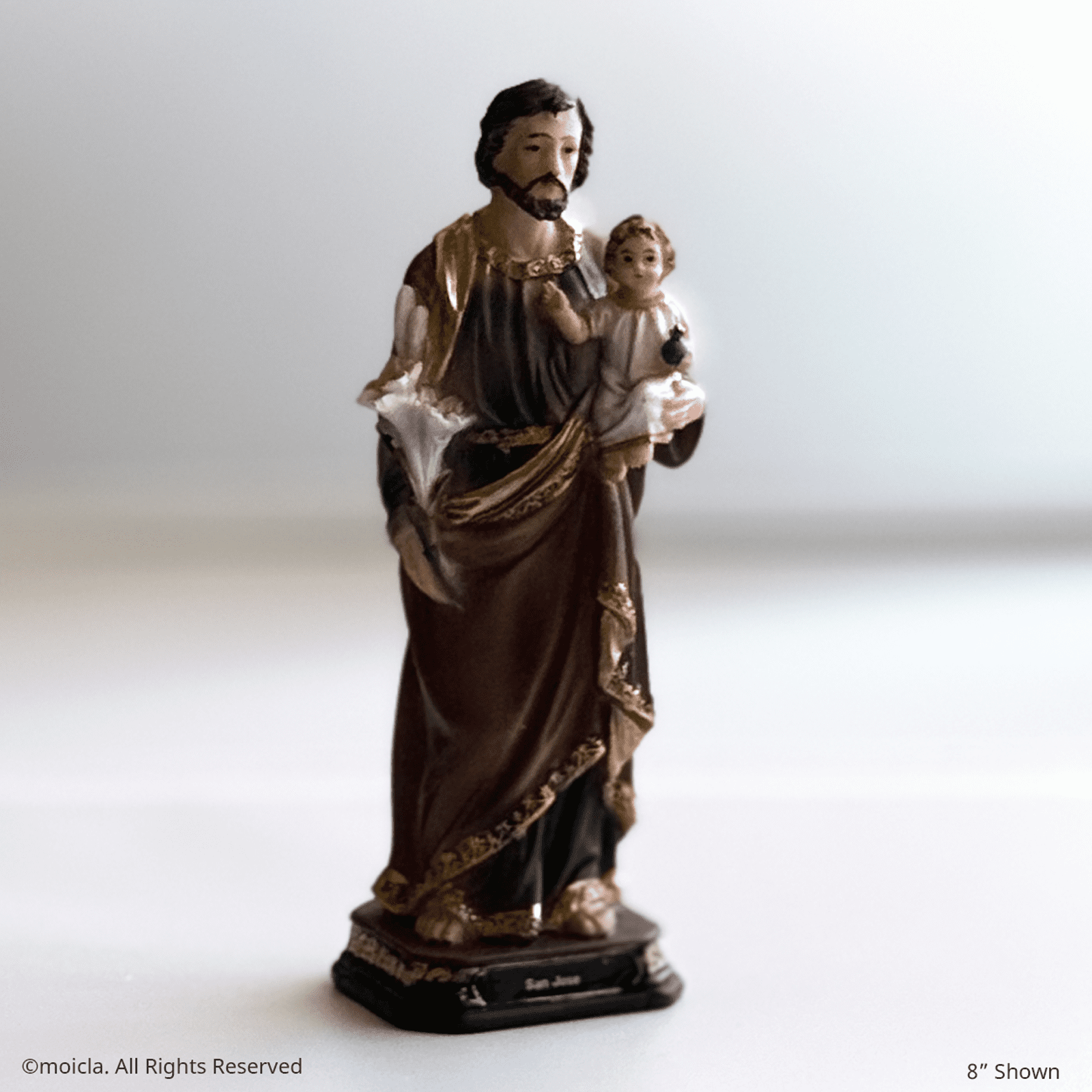 Saint Joseph Resin Statue - 8" Catholic Figurine | San Jose, Figura ...