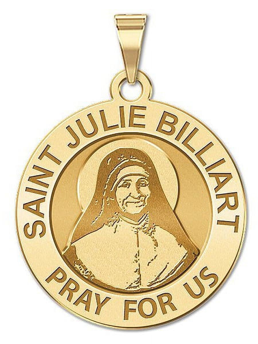 Saint Julie Billiart Religious Medal - 2/3 Inch Size of Dime, Solid 14K ...