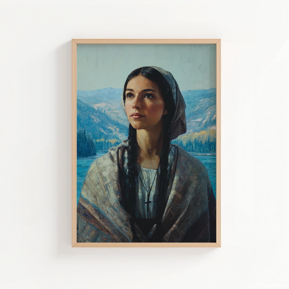 Saint Kateri Tekakwitha Lily Of The Mohawks Print Style Christian Saint ...