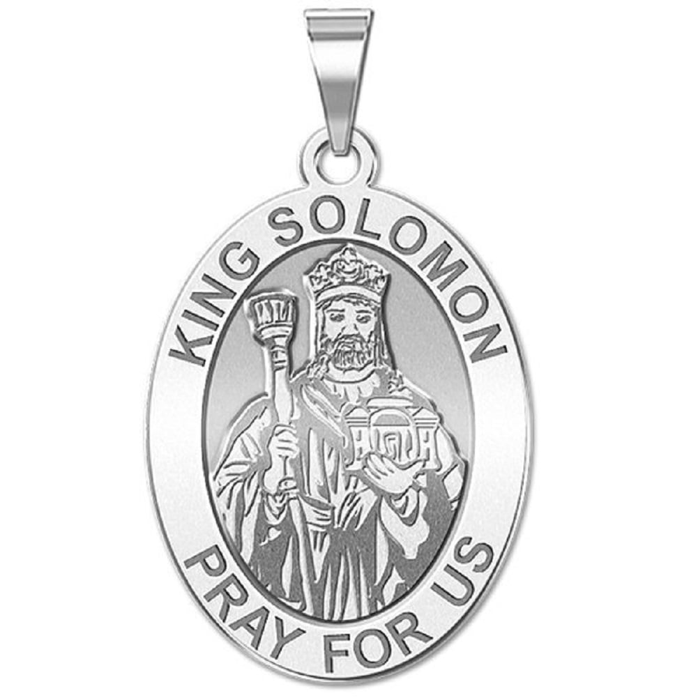 PicturesOnGold.com Saint King Solomon Oval Religious Medal - 1 inch ...