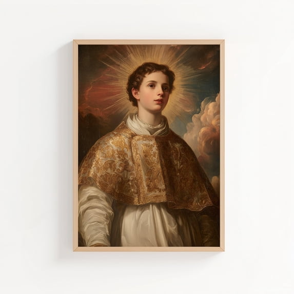 Saint Lawrence Print Style Christian Saint Wall Art Unframed Paper ...