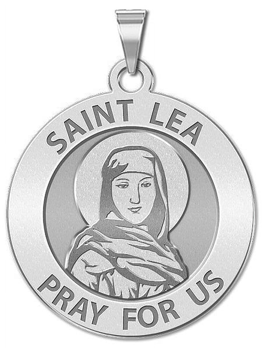 Saint Lea Religious Medal - 1 Inch Size of a Quarter -Sterling Silver ...