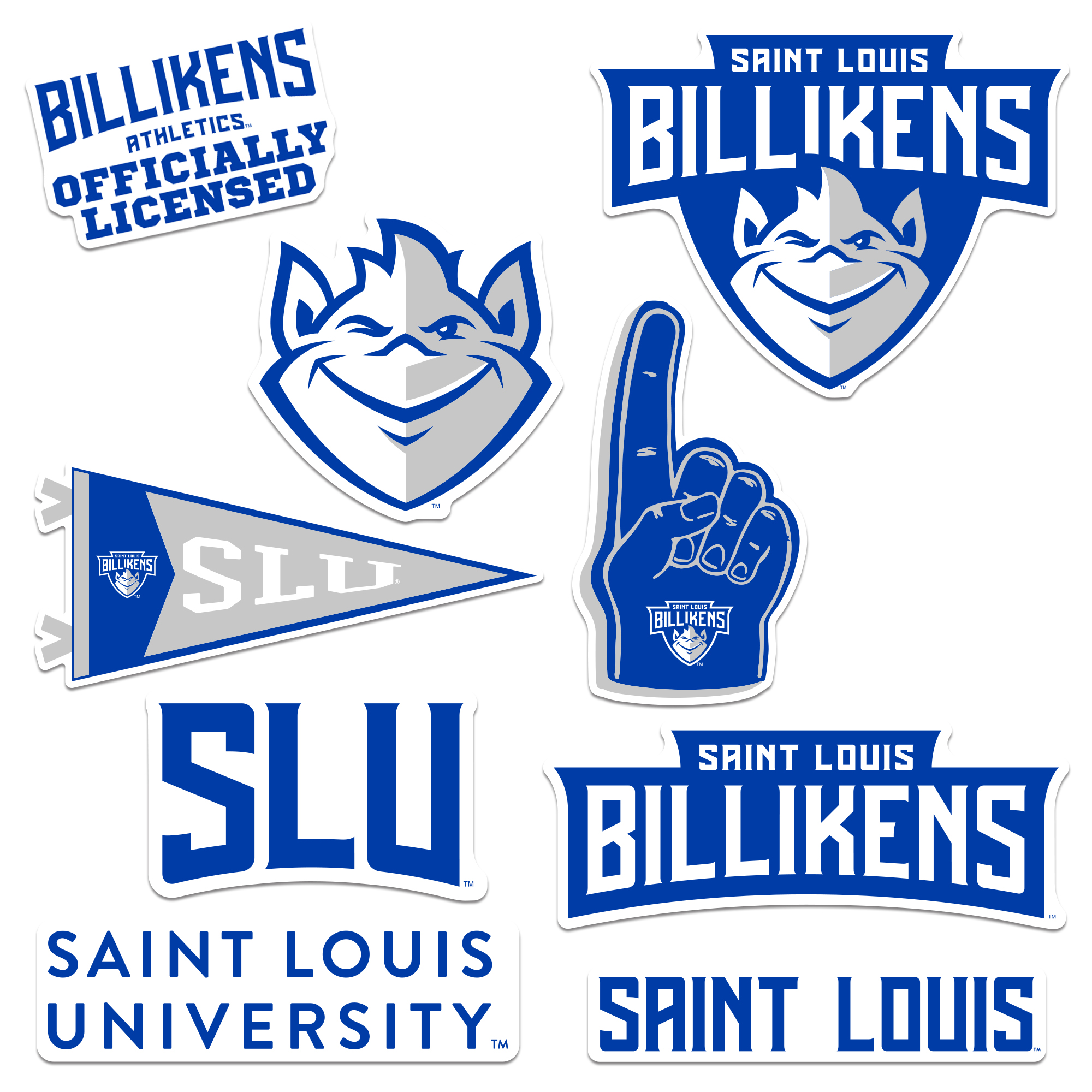 Saint Louis University 8ct Vinyl Large Deluxe Stickers Variety Pack ...