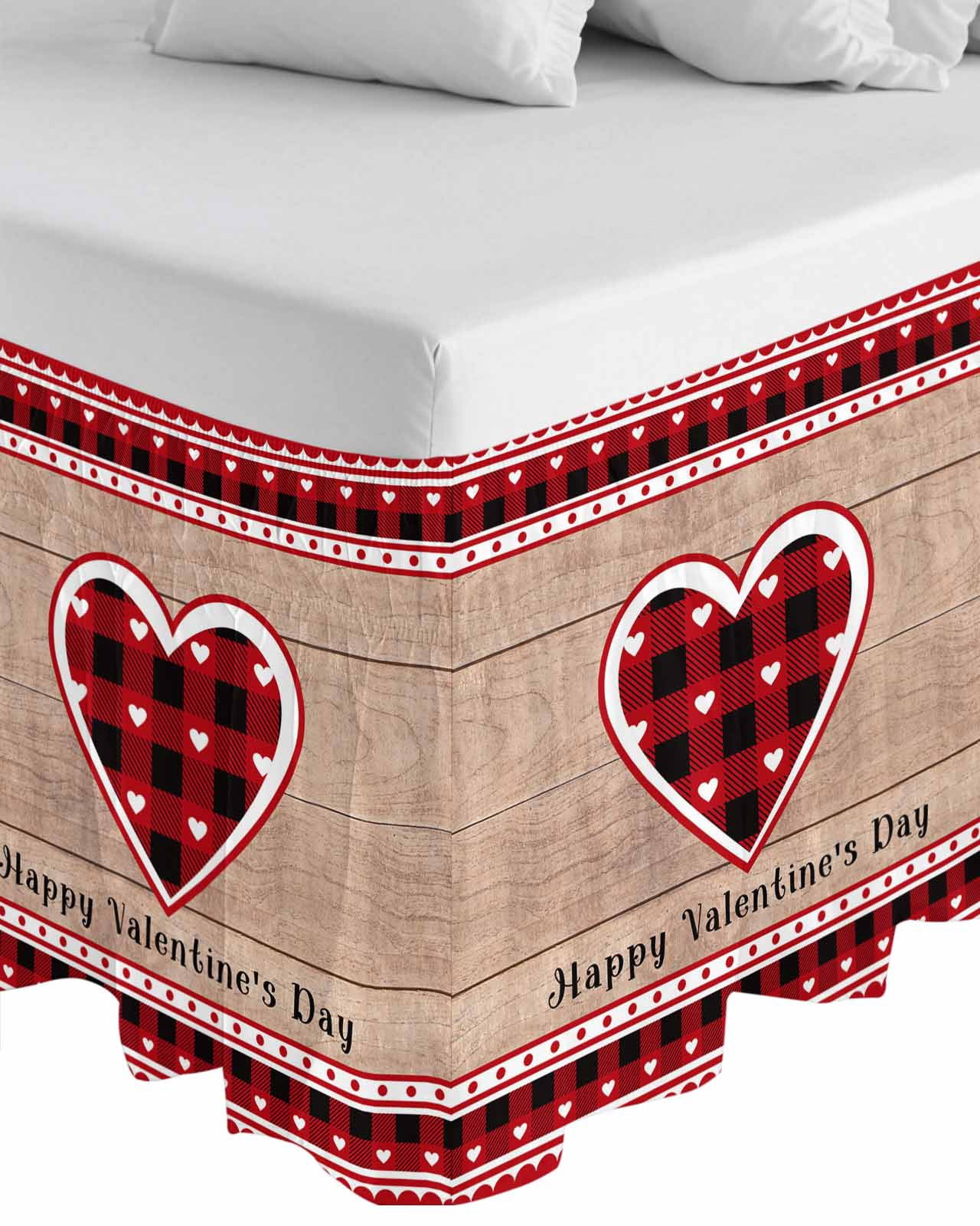 Saint Love Heart,Wrap Around Bed Skirts for California King Bed 16 ...
