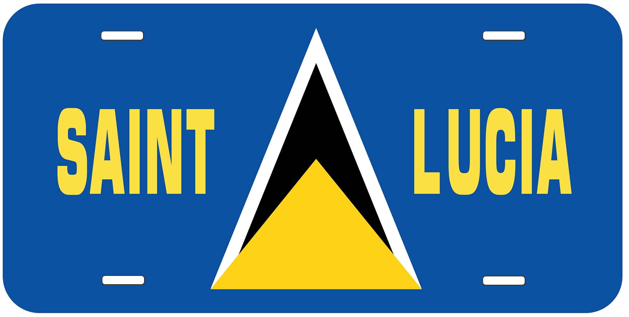 Saint Lucia Flag With Country Name Novelty Car Auto License Plate ...