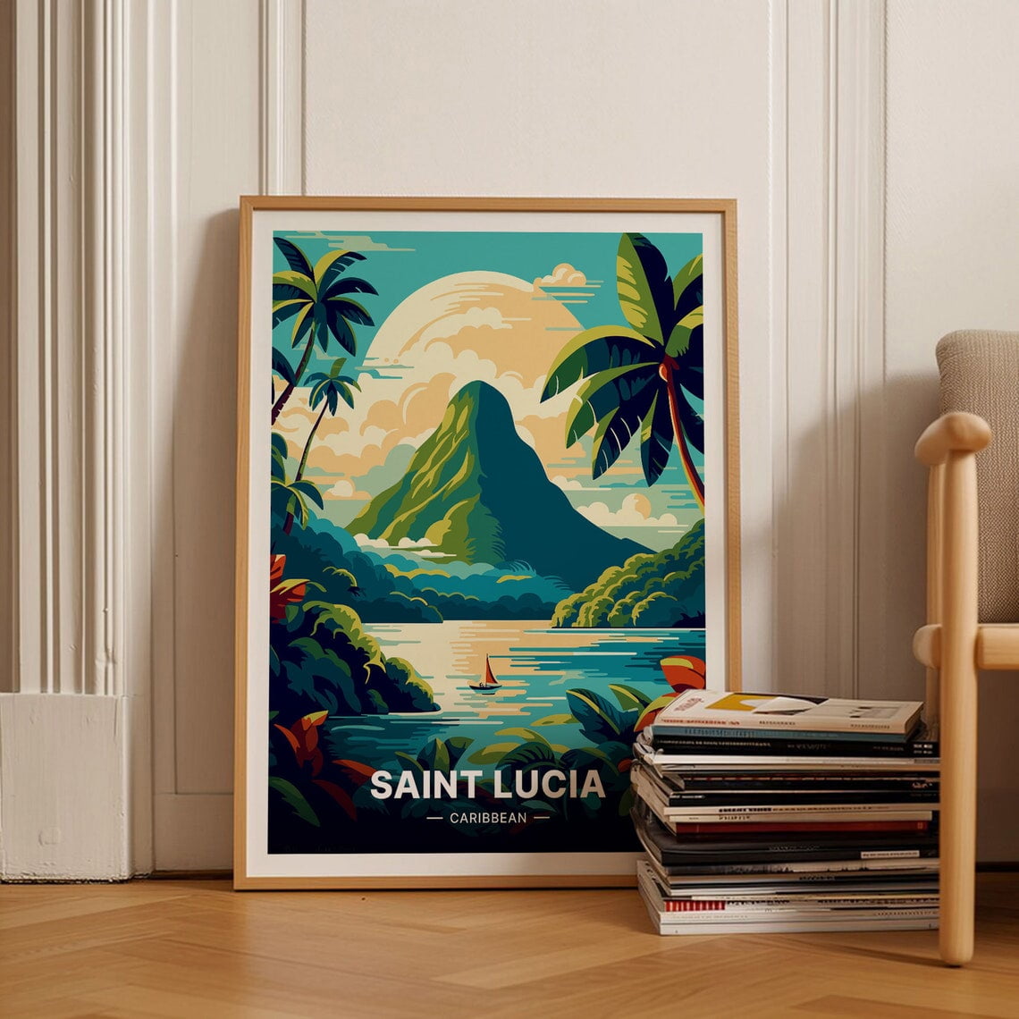 Saint Lucia Poster, Caribbean Travel Wall Art, Home Decor, Gift For ...