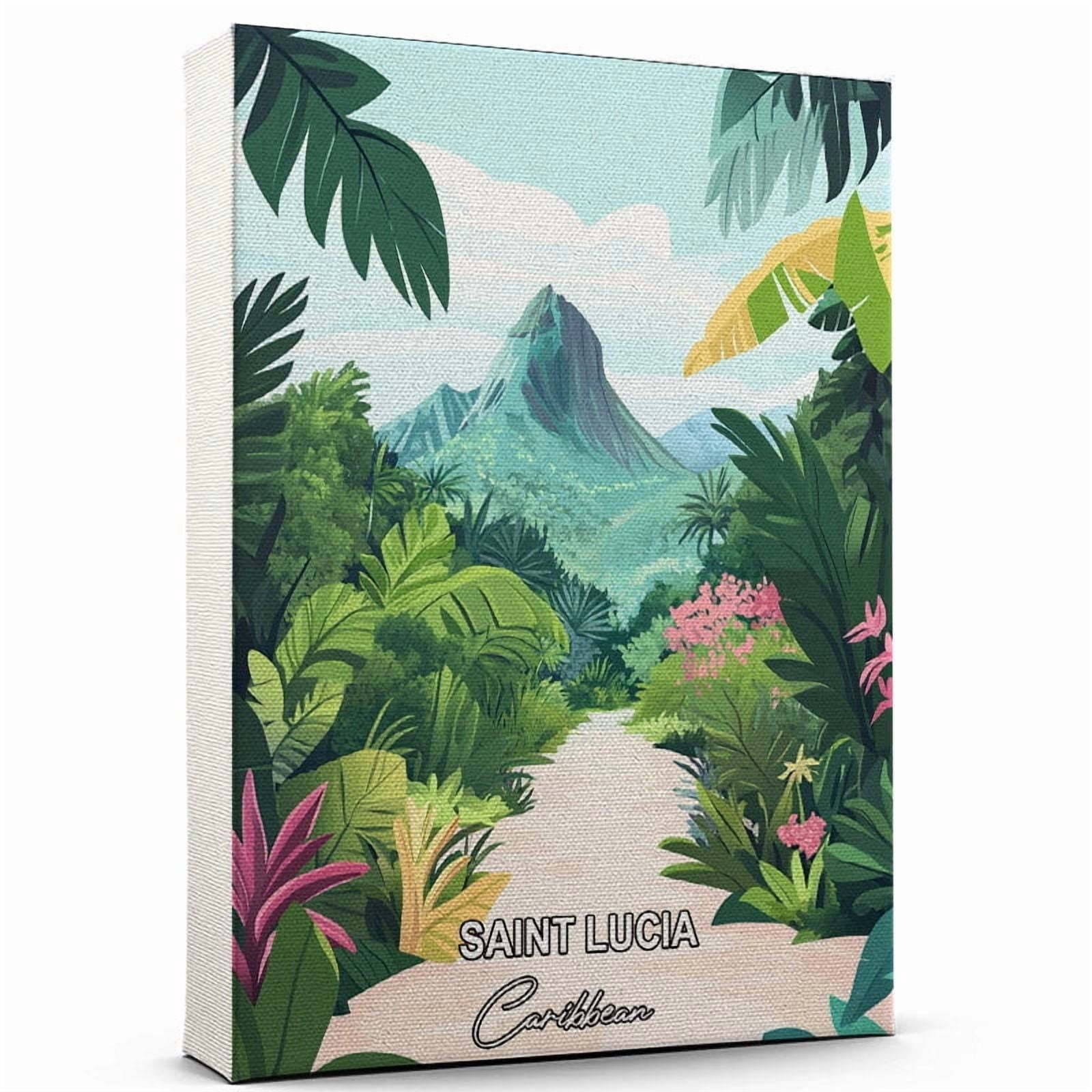 Saint Lucia Travel Canvas Wall Art – Caribbean Canvas – Travel-Inspired ...
