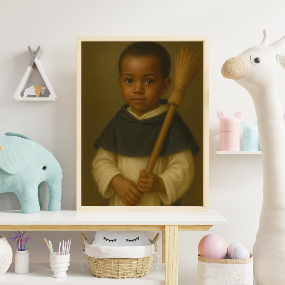 Saint Martin Art Print: Baby Saint Martin De Porres Catholic Nursery ...