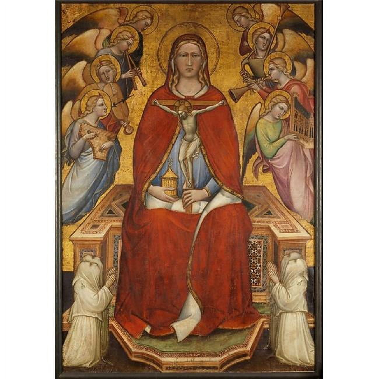 Saint Mary Magdalen Holding a Crucifix Reverse The Flagellation Poster ...