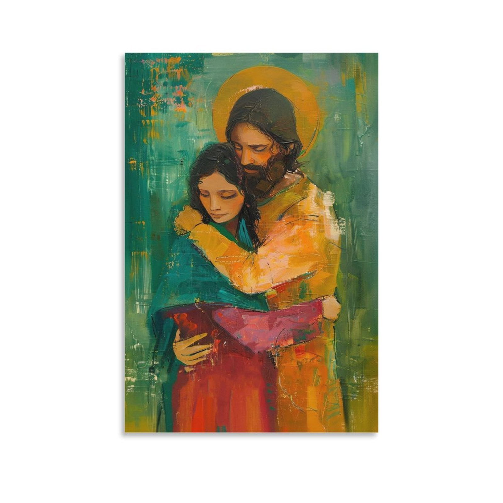Saint Mary Magdalene And Jesus Canvas Painting Print, Jesus Wall Decor ...