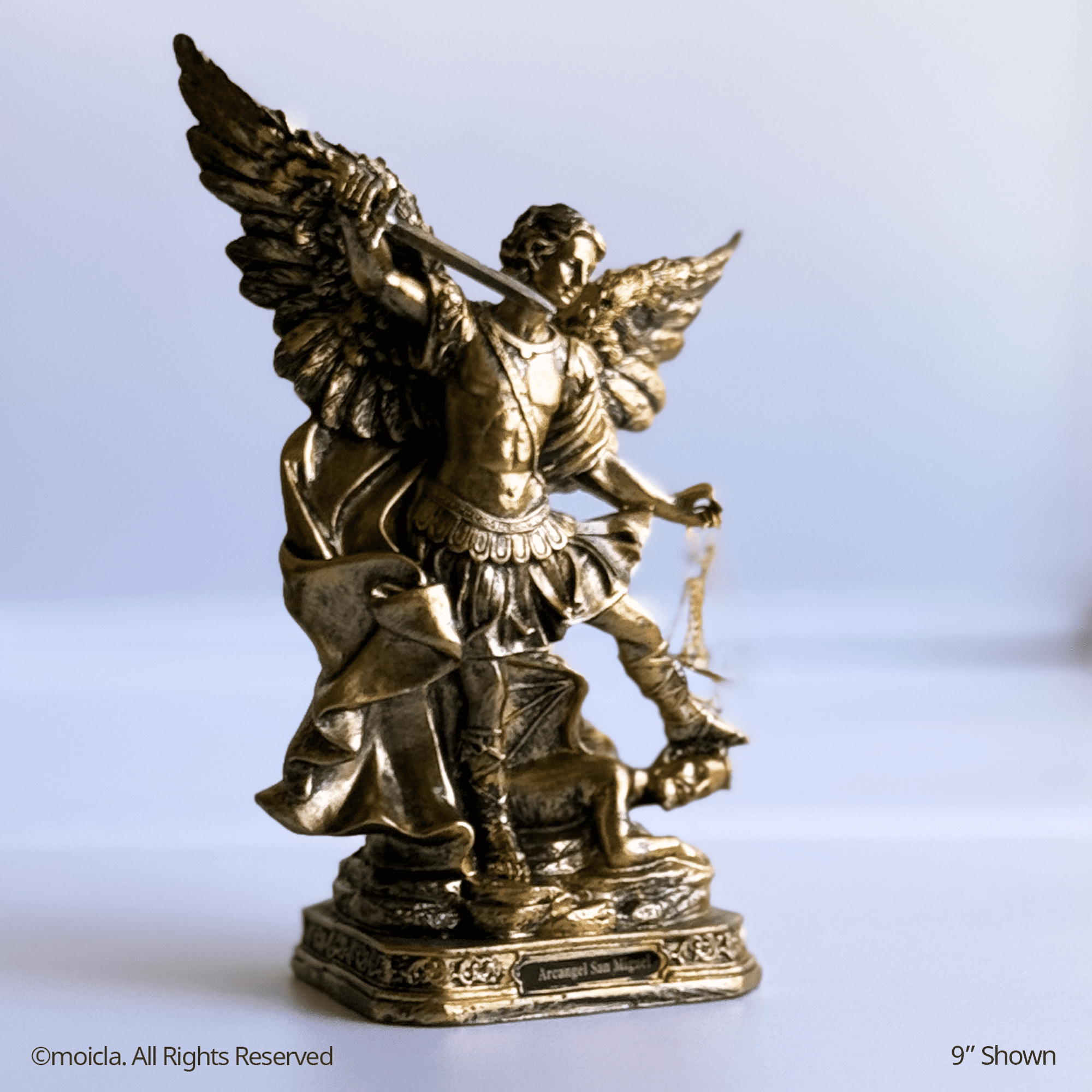 Saint Michael Archangel Resin Statue - 9" Catholic Figurine - Walmart.com
