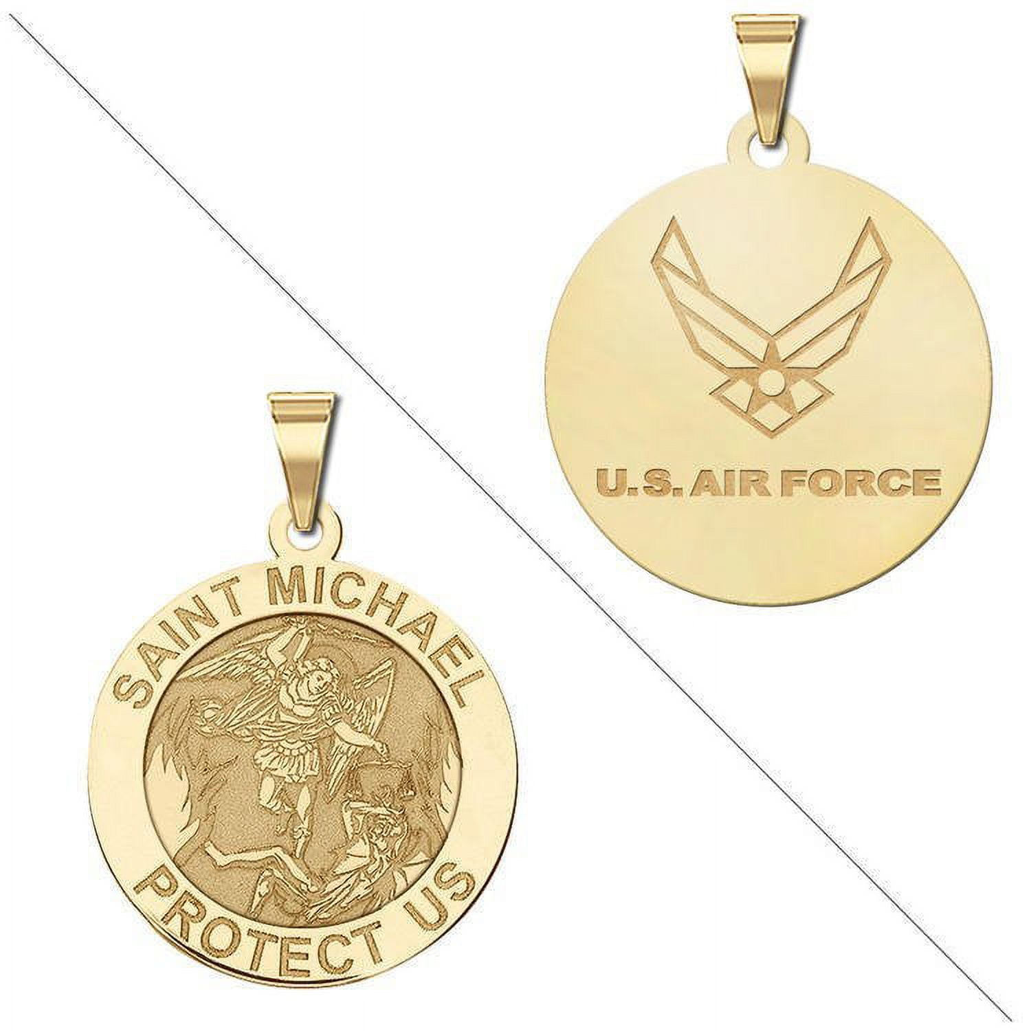 Saint Michael Doubledside AIR FORCE Religious Medal - 2/3 in Size of a ...