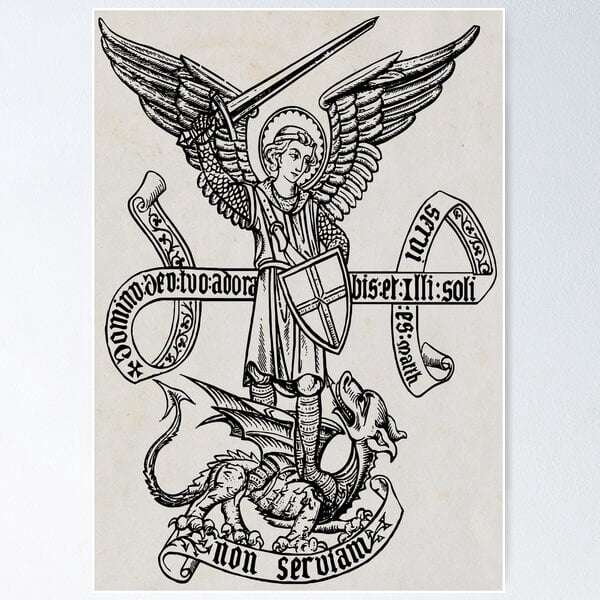 Saint Michael Poster Wall Art, Modern Wall Decor For Living Room ...