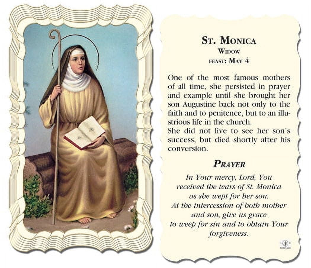 Saint Monica Catholic Prayer Holy Card with Prayer on Back, Pack of 50 ...