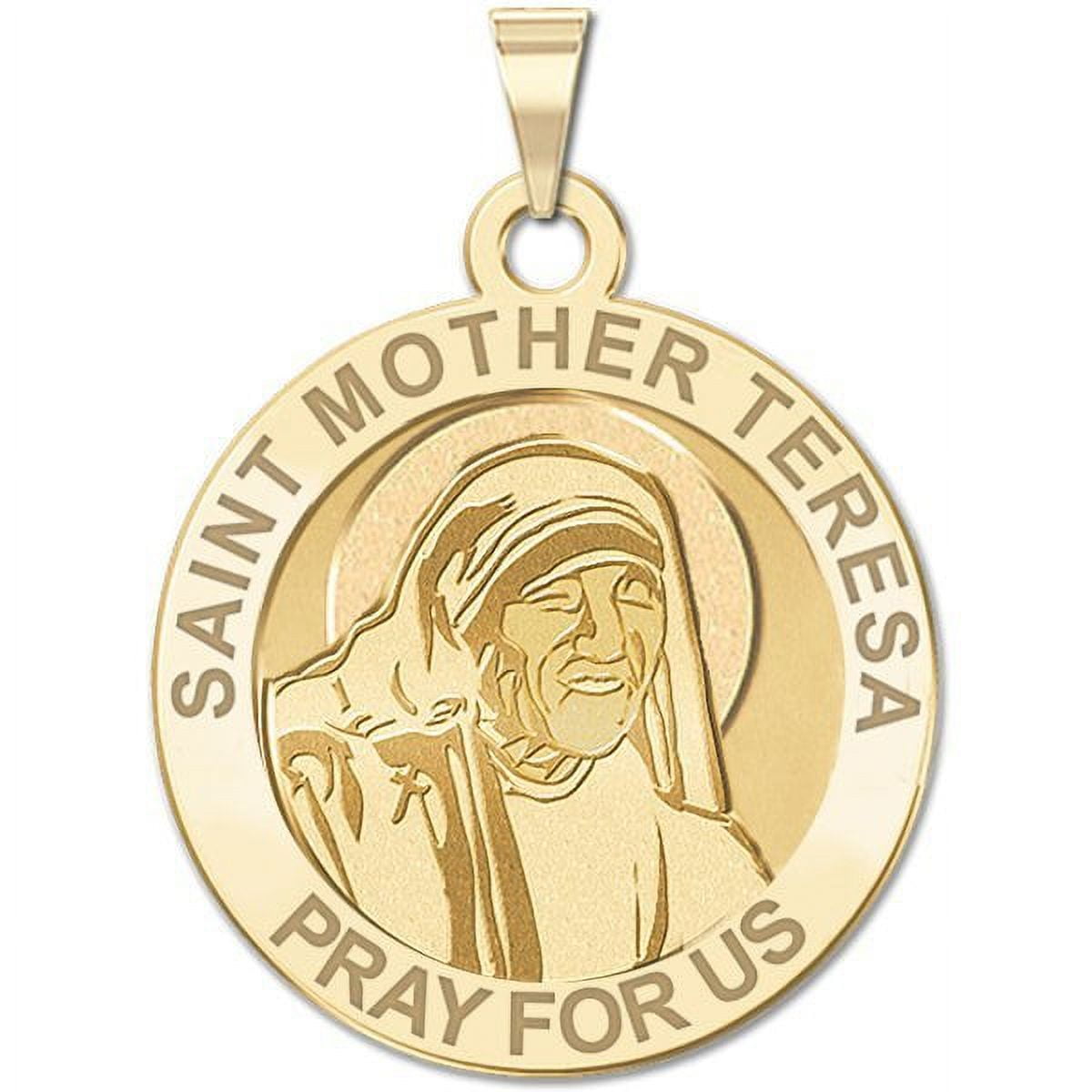 Saint Mother Teresa Religious Medal in Laser - 2/3 Inch Size of Dime ...
