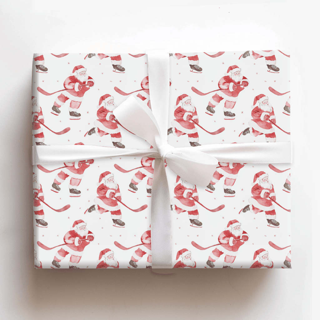 Saint Nick on Ice - Christmas Wrapping Paper Roll - Gift Wrap for ...