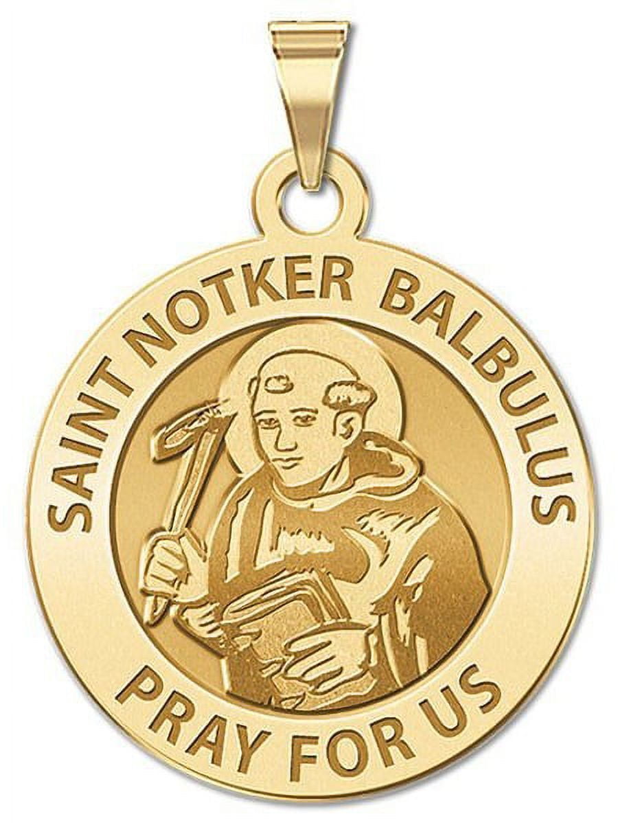 Saint Notker Balbulus Religious Medal - 2/3 Inch Size of Dime, Solid ...