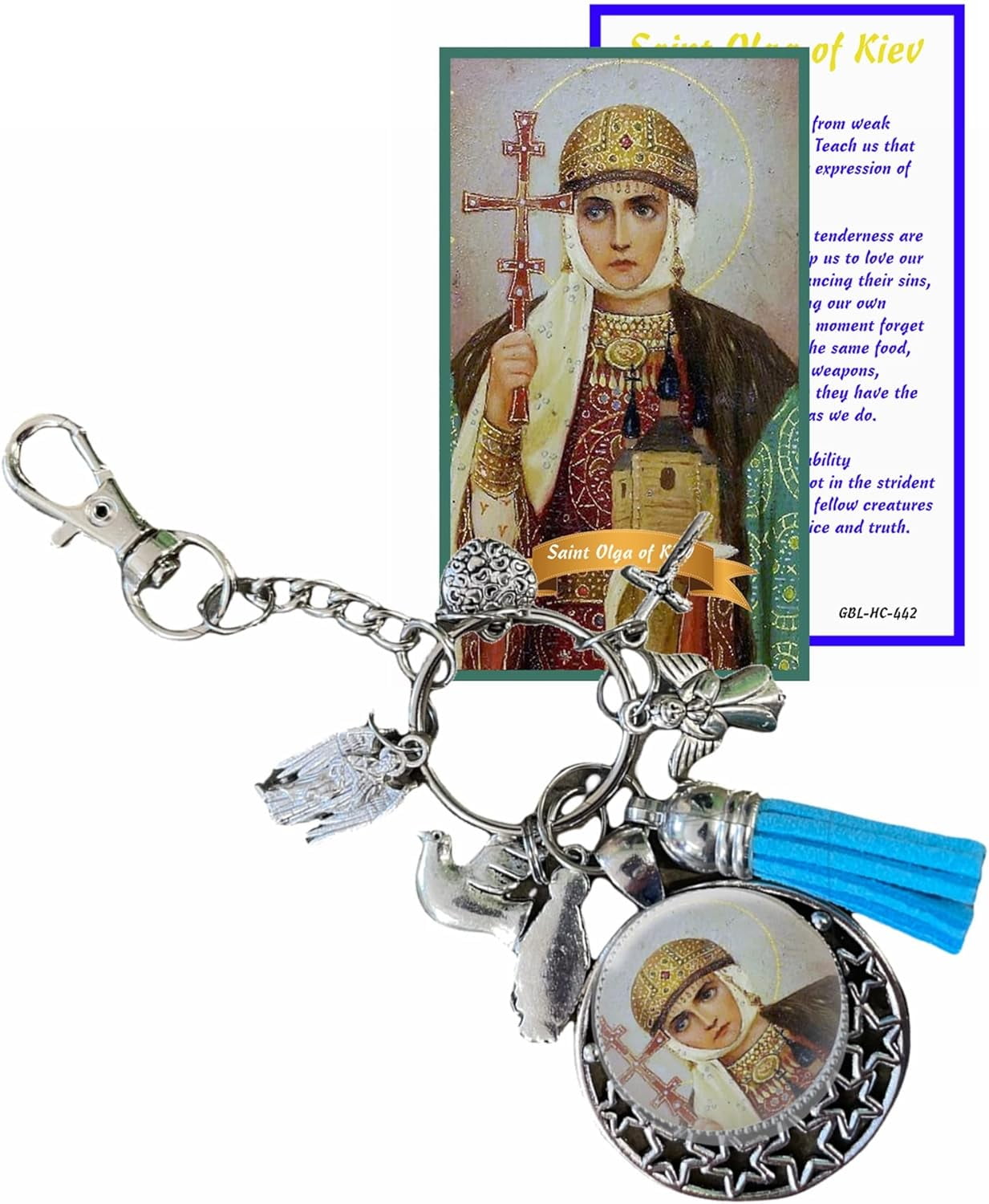 Saint Olga of Kiev Kyiv Patron of Vengeance Candles Medal Prayer Card ...