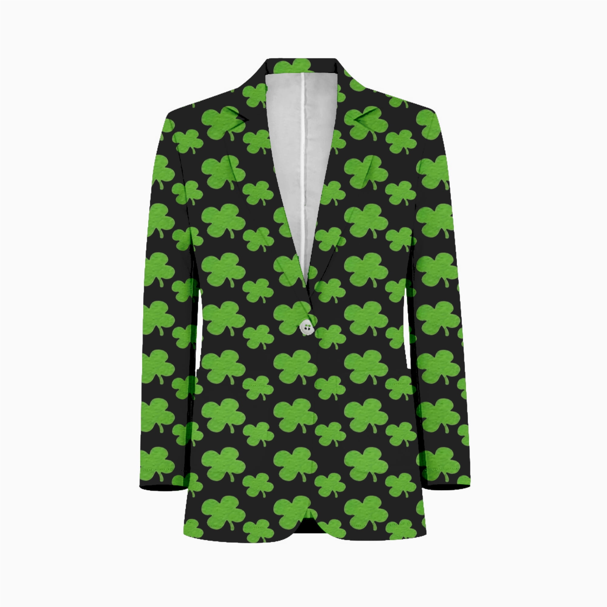 Saint Patrick Clover Mens Suits Shawl Collar Slim Fit Suit Mens Groom ...