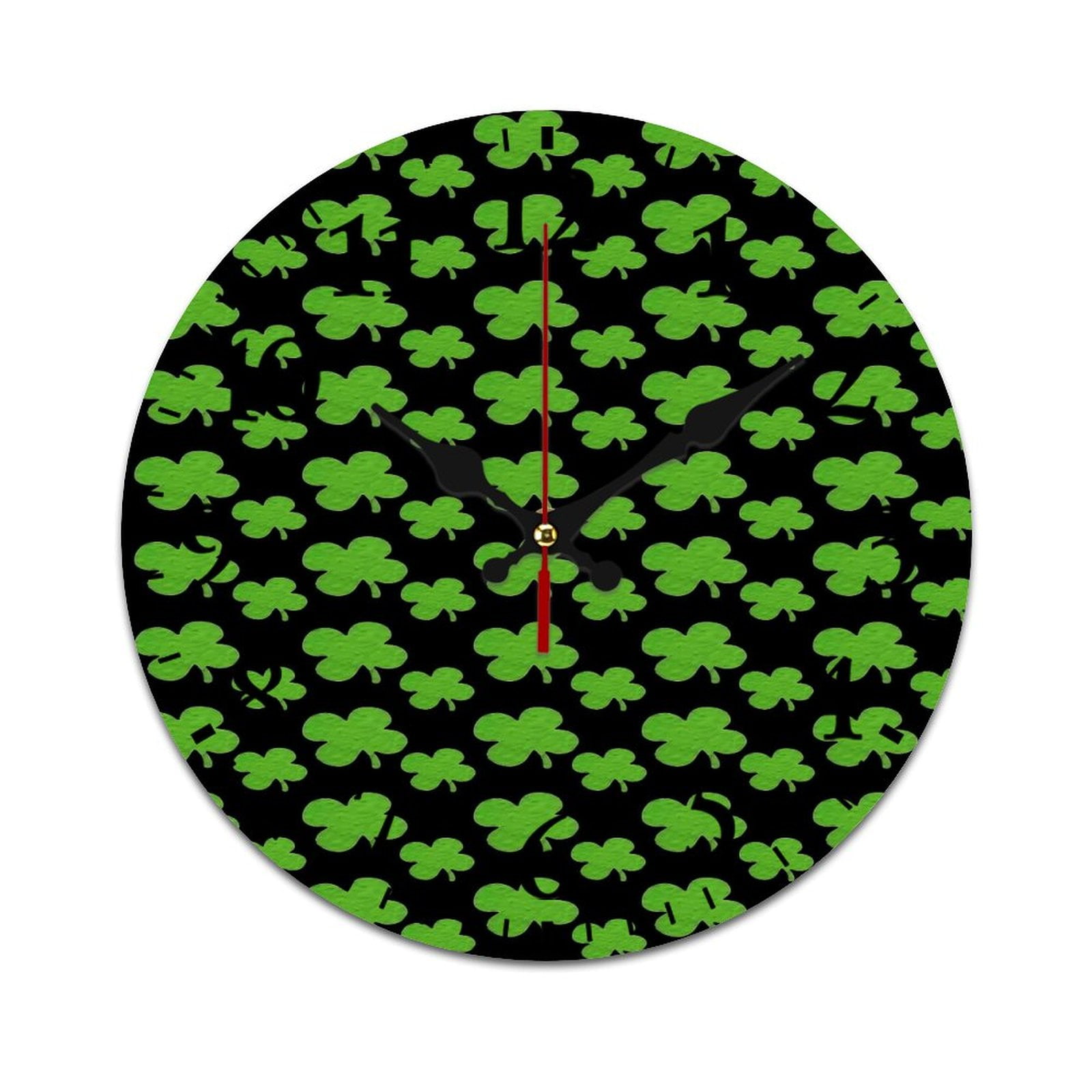Saint Patrick Clover Wall Clock Modern Design Clocks Wall Hanging Home ...