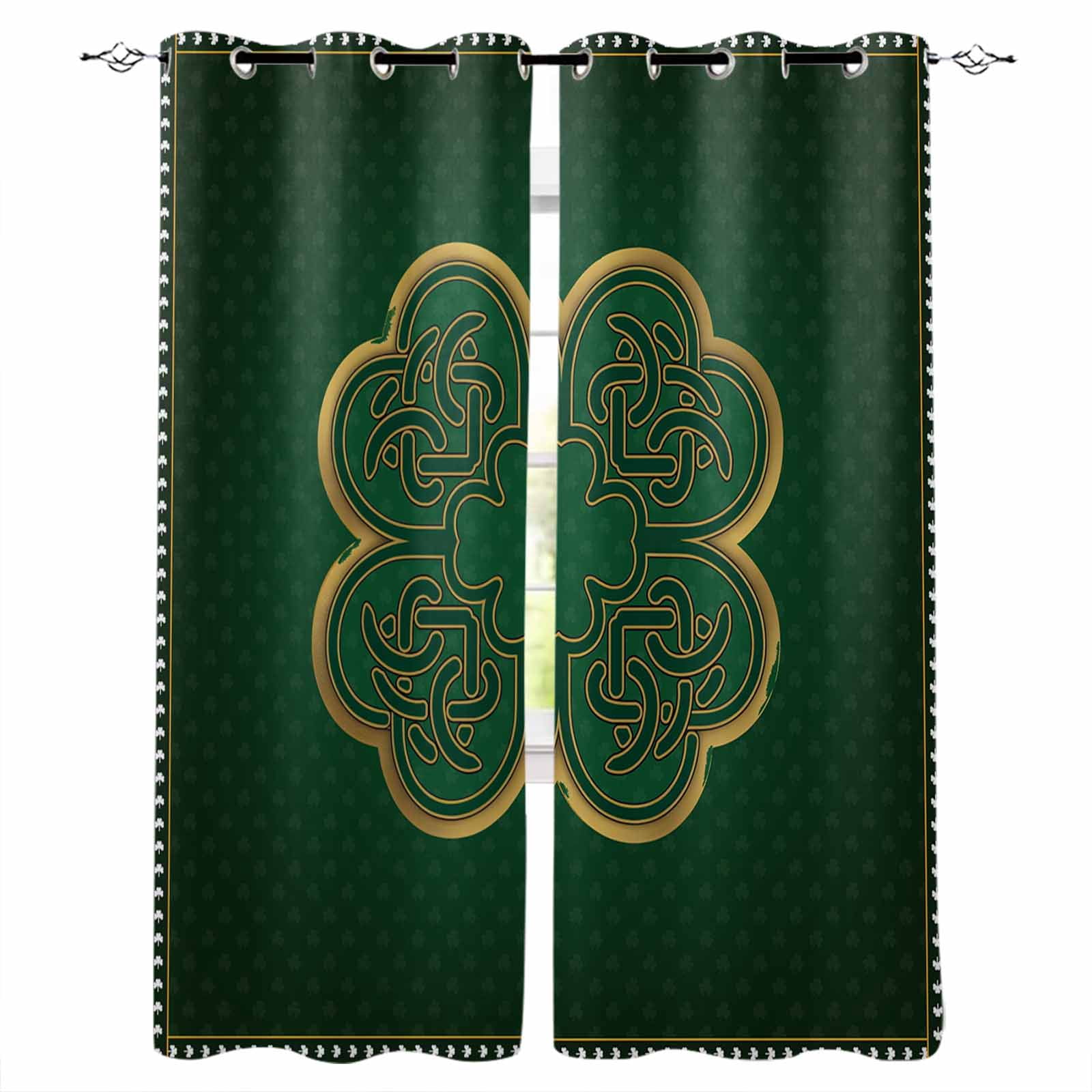 Saint Patrick's Day Black Out Curtains 84 Inch Long for Living Room ...
