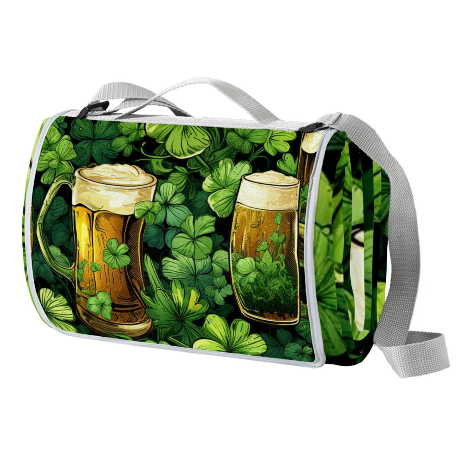 Saint Patrick's Day Canvas Beach Blanket - Extra Large Picnic Mat for ...