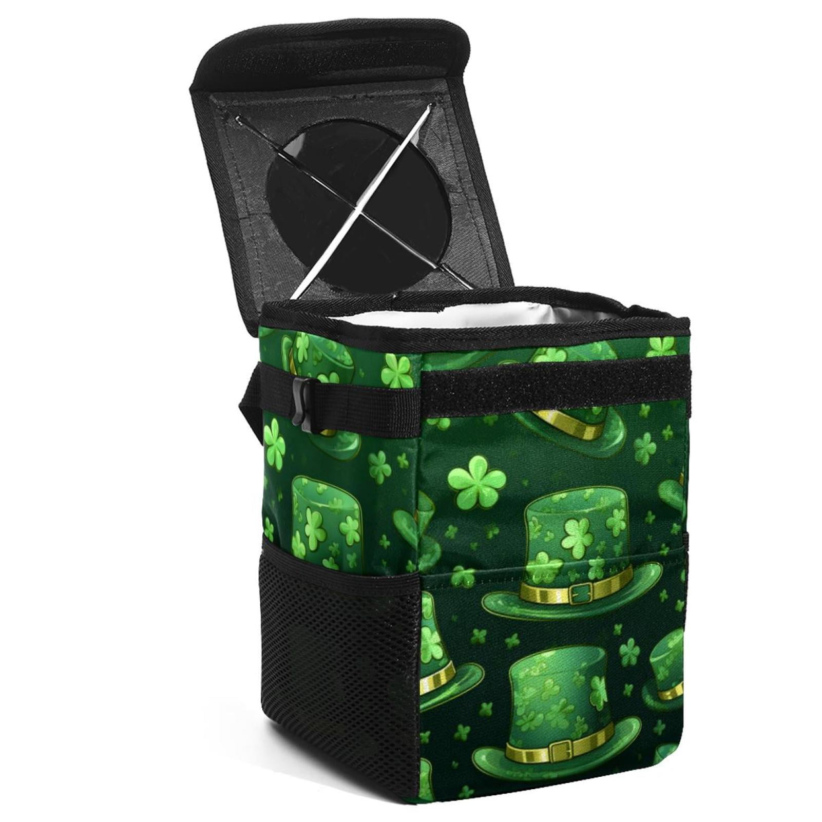 Saint Patrick's Day Car Trash Can Mini Trash Can, Foldable with Lid ...
