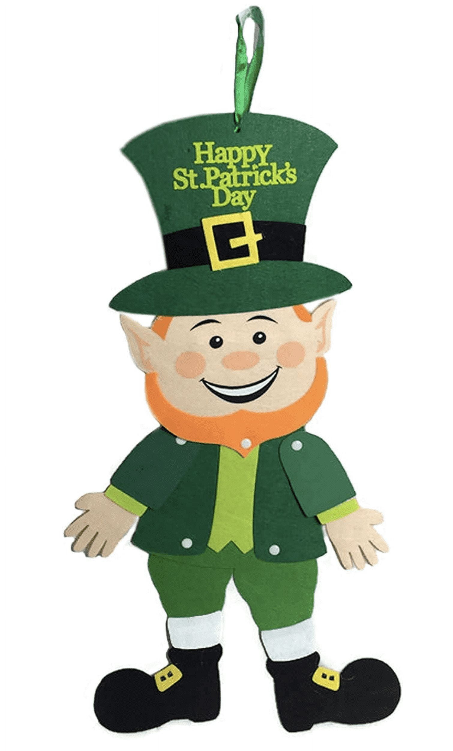 Saint Patrick's Day Decor | Jointed Felt Leprechaun Hanging Decoration ...