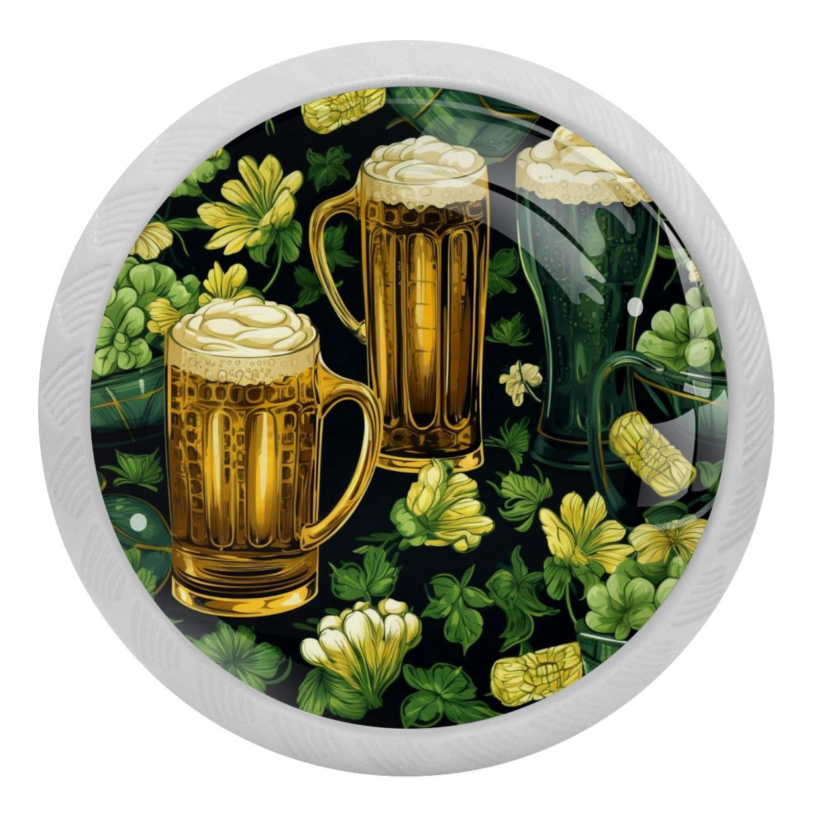 Saint Patrick's Day Fluorescent Drawer Pulls with Screws - Round 4-Pack ...
