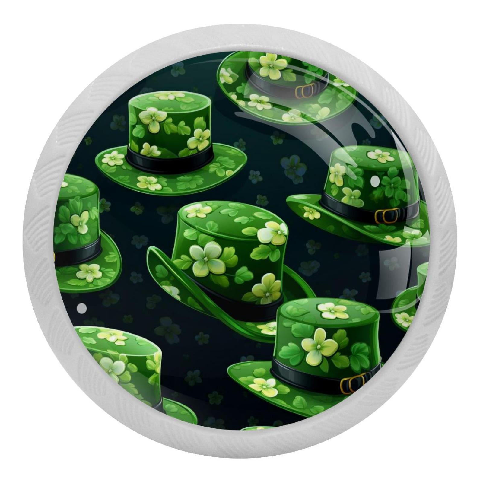 Saint Patrick's Day Fluorescent Drawer Pulls with Screws - Round 4-Pack ...