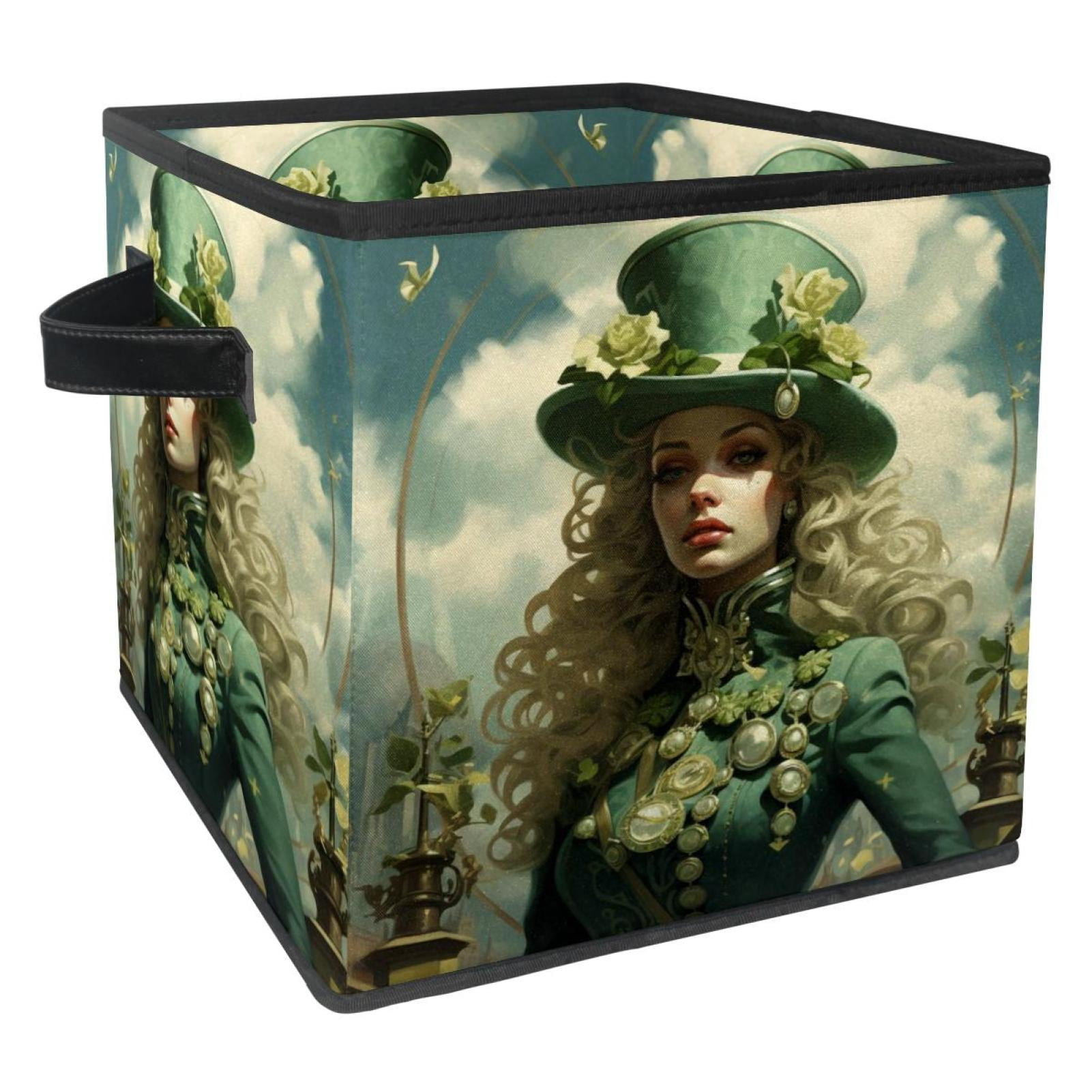 Saint Patrick's Day Foldable Organizer Bins with Handle, 10.8"x10.5"x10 ...