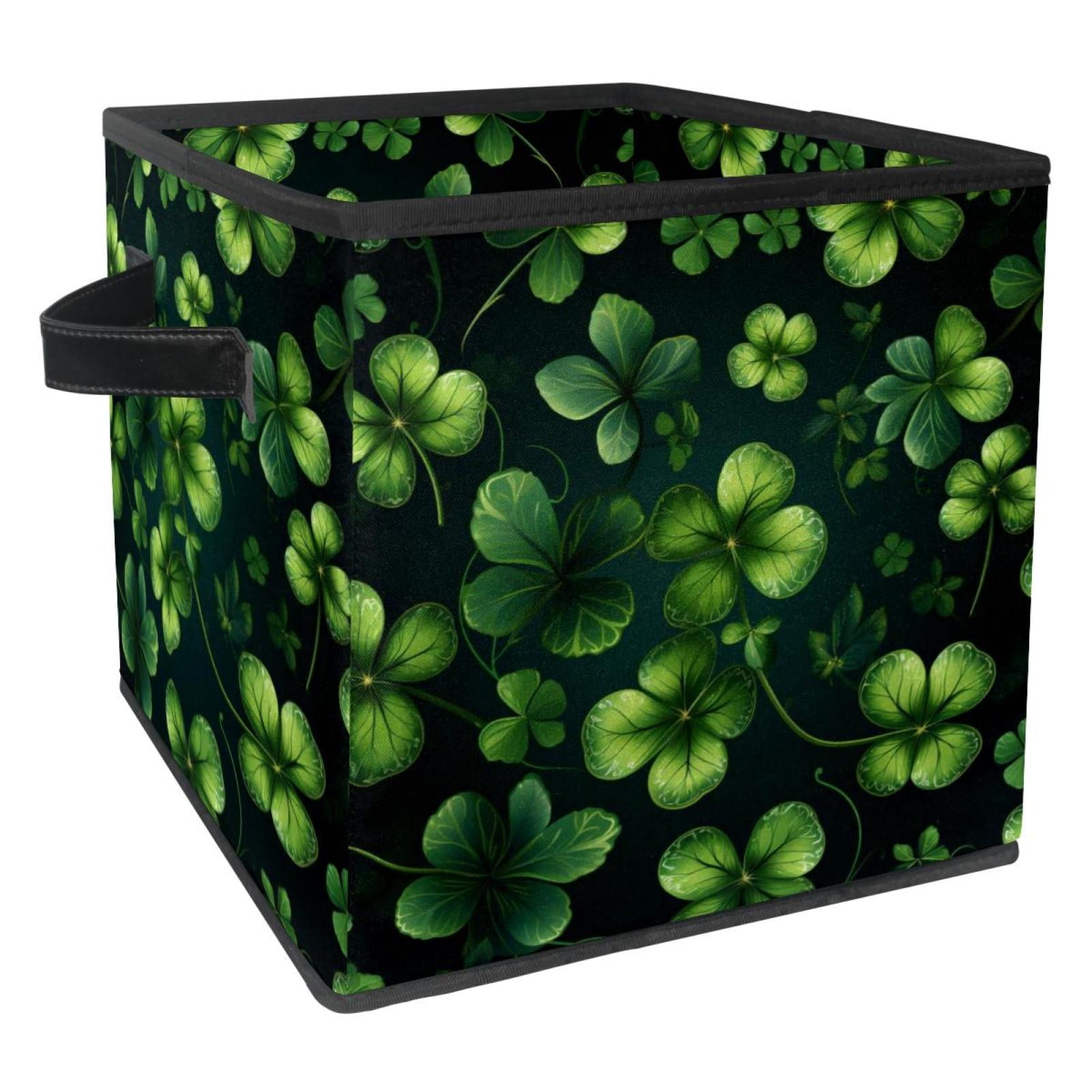 Saint Patrick's Day Foldable Toy Box with Handle, 10.8"x10.5"x10.6 ...