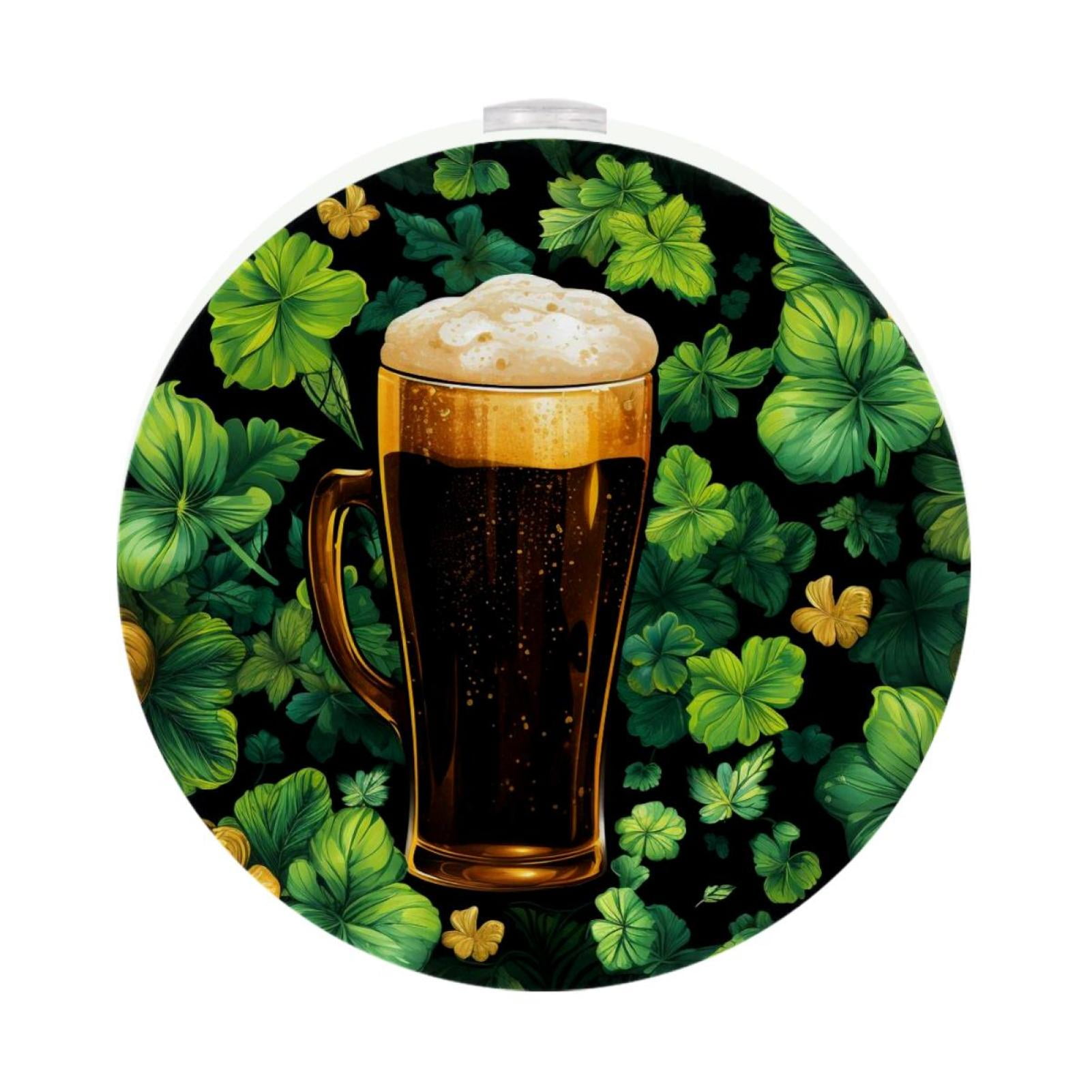 Saint Patrick's Day LED Round Night Light-2PCS, Plug-in Mini Wall ...