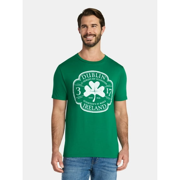 Saint Patrick's Day Men's Shamrock Mark Graphic Tee by Way to Celebrate ...