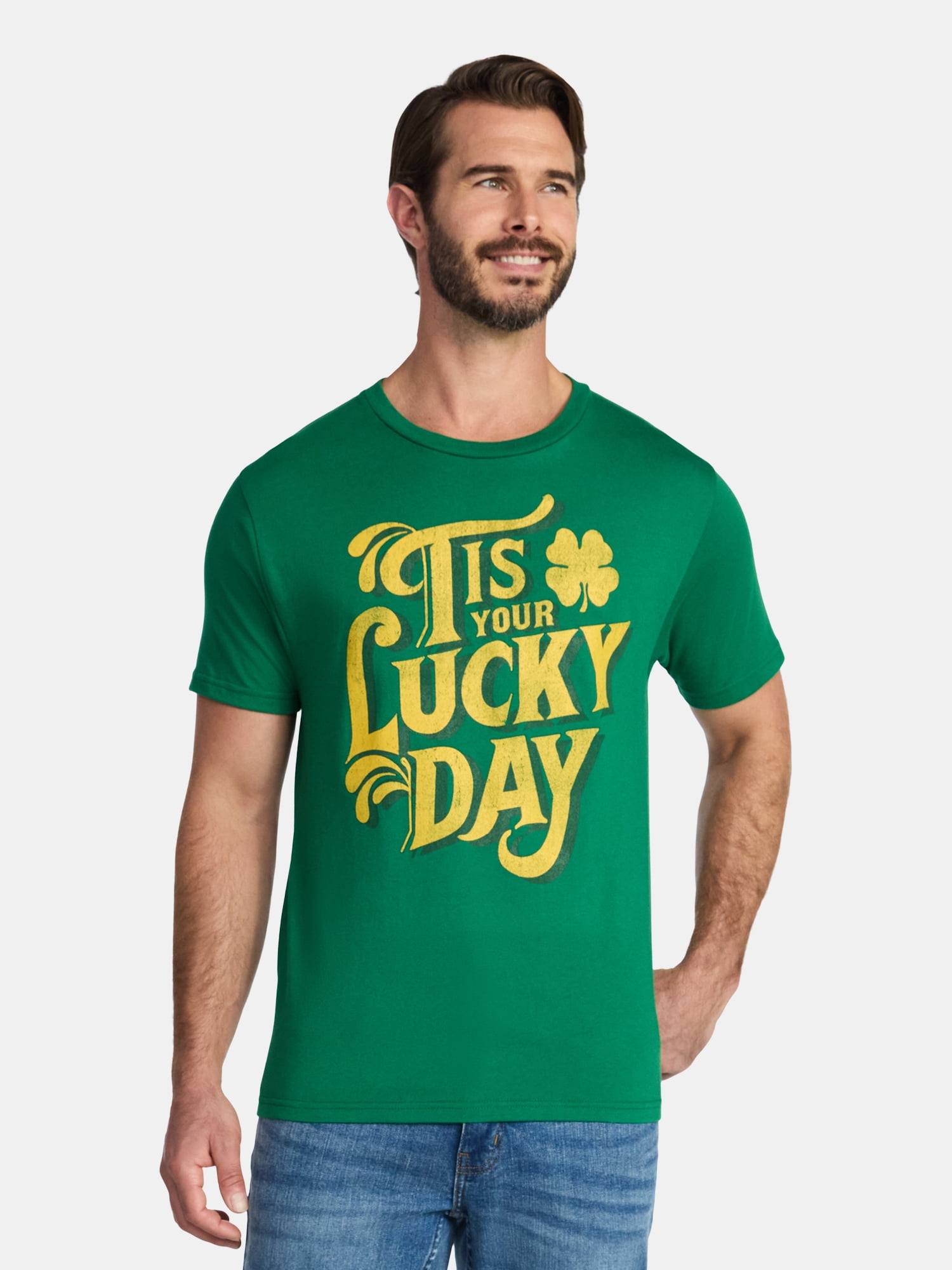 Saint Patrick's Day Men's Tis Your Lucky Day Graphic Tee by Way to ...