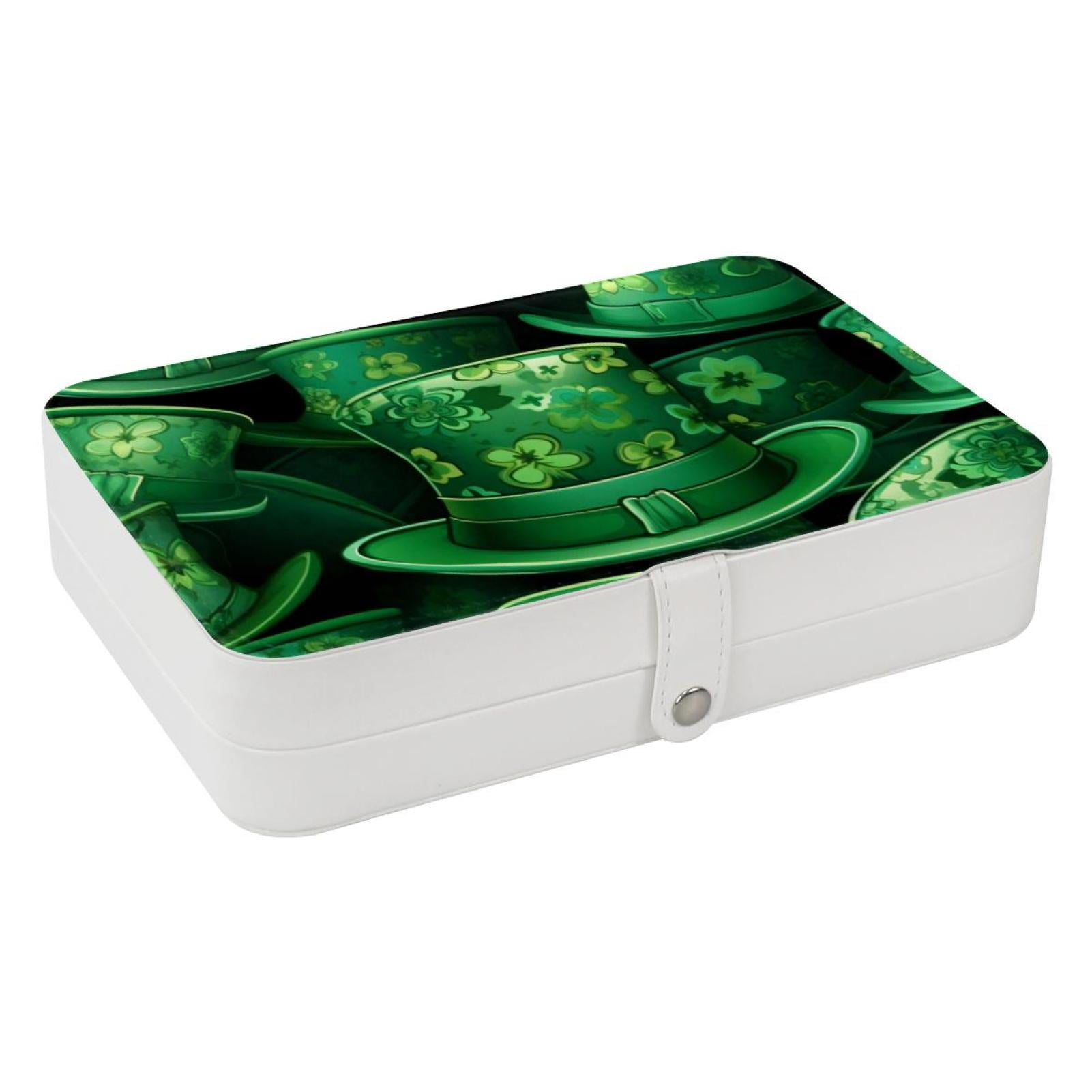 Saint Patrick's Day Portable PU Leather Necklace Organizer with ...