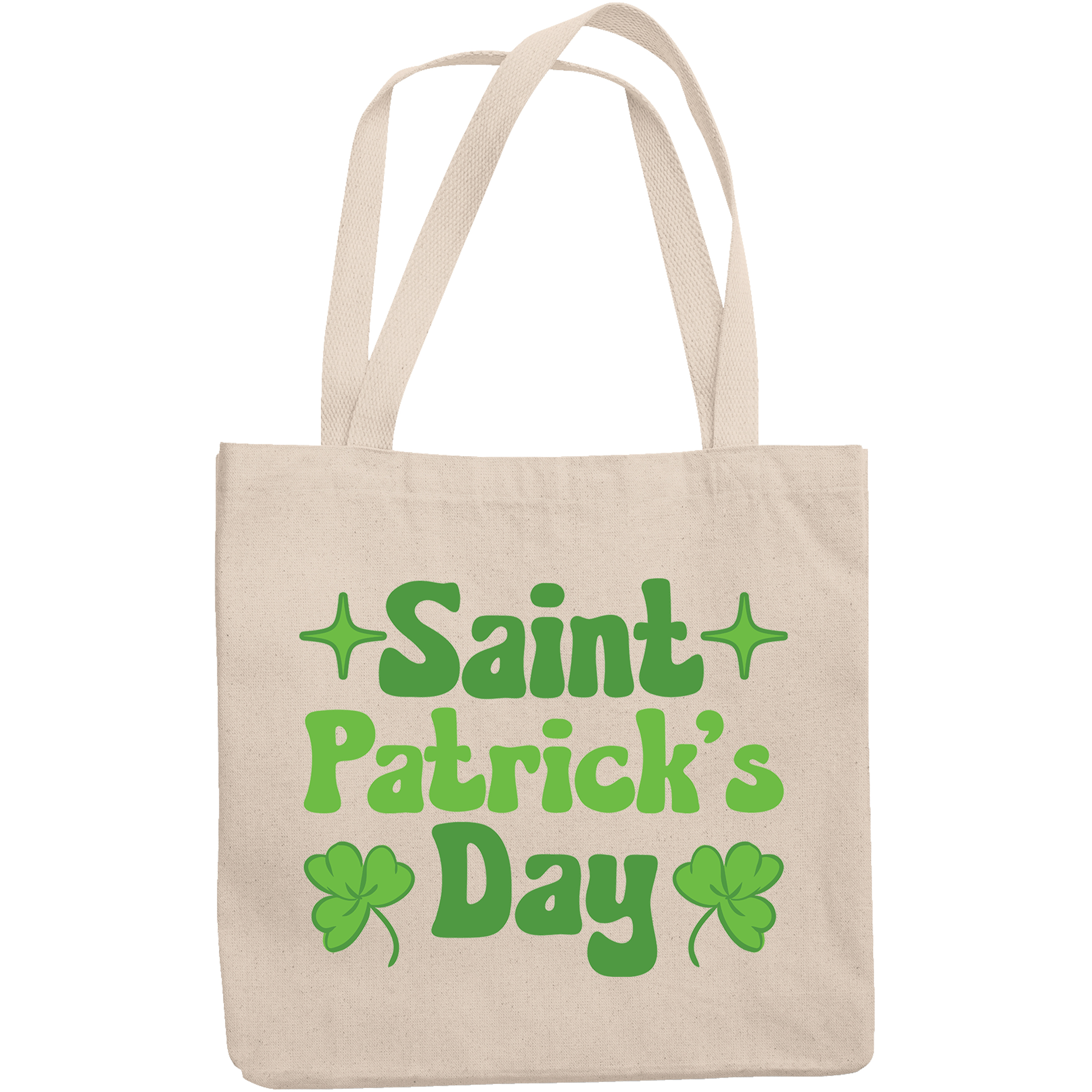 Saint Patrick's Day with Shamrock Leaves, 12oz Canvas Tote Bag ...