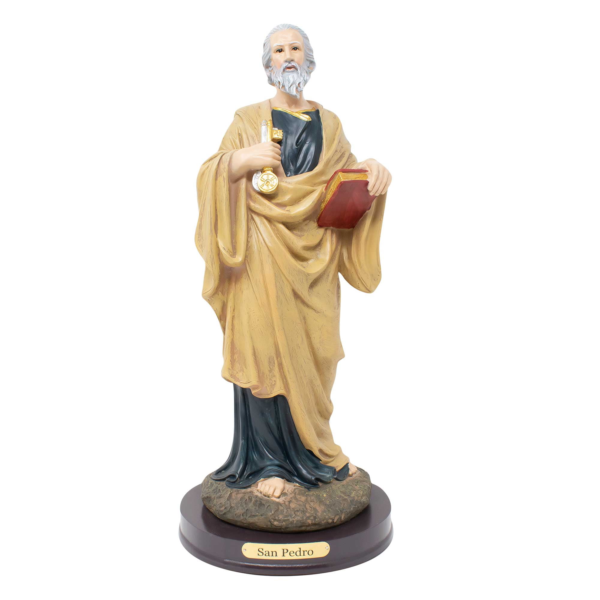 Saint Peter Statue (San Pedro) – Hand-Painted Resin Figurine in 8" and ...