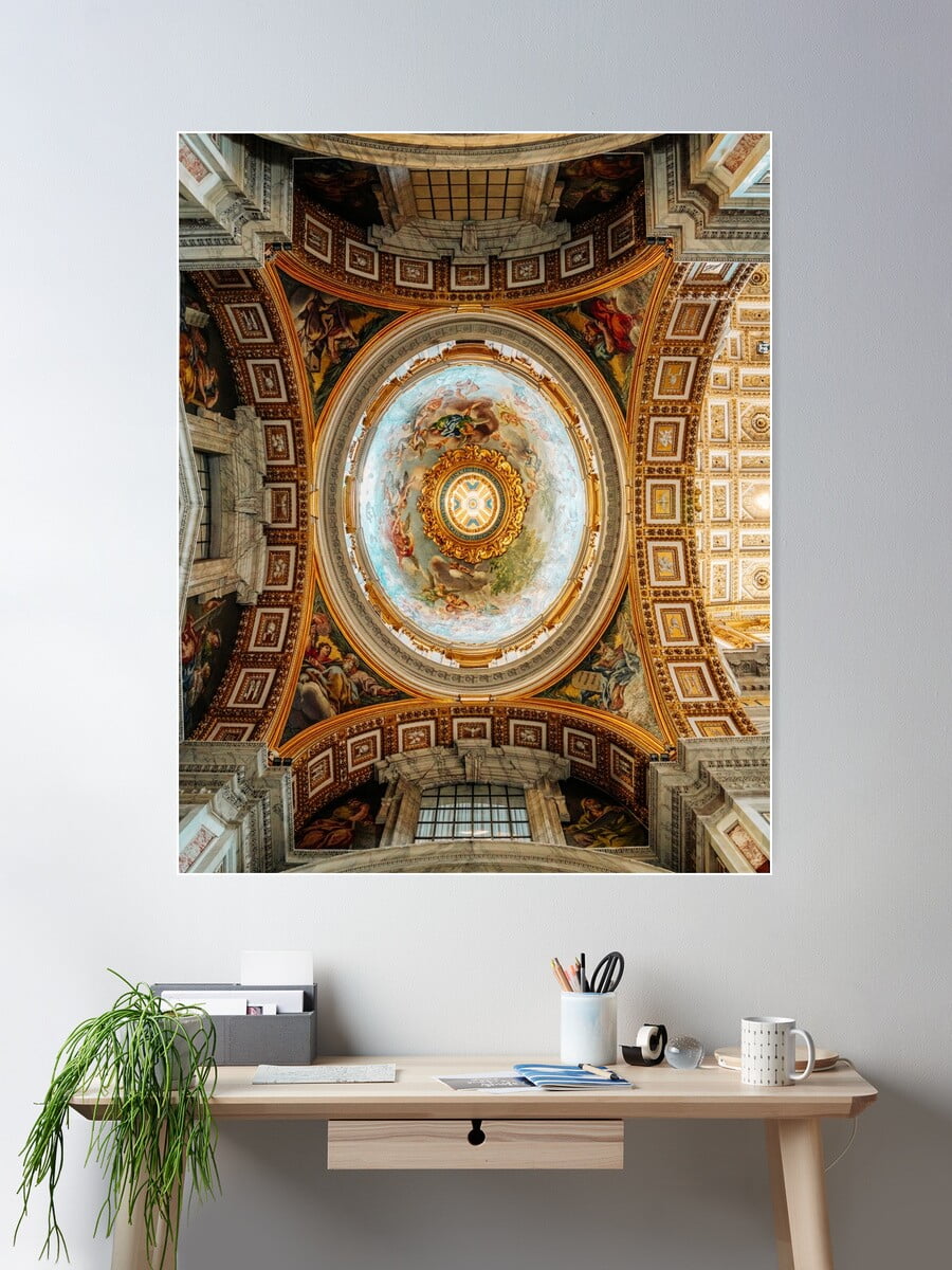 Saint Peters Basilica Vatican City Rome Italy Ceiling Photograph Poster ...