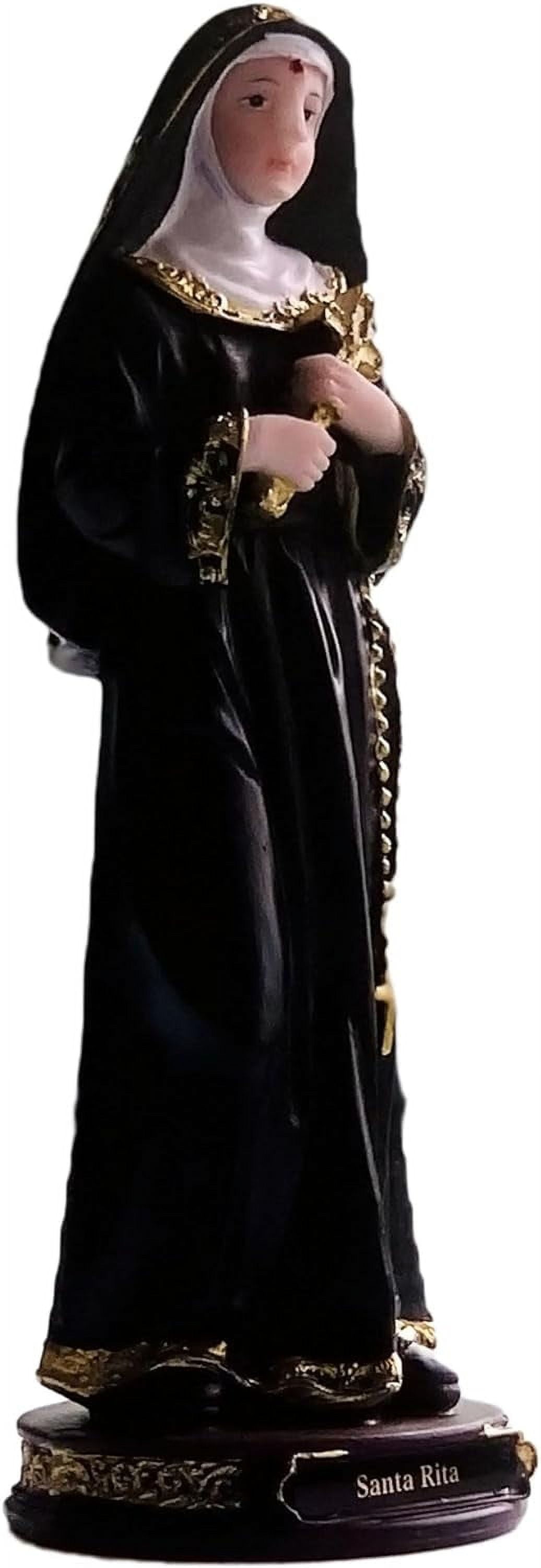 Saint Rita of Cascia Resin Statue - 8" Catholic Figurine | Estatua ...
