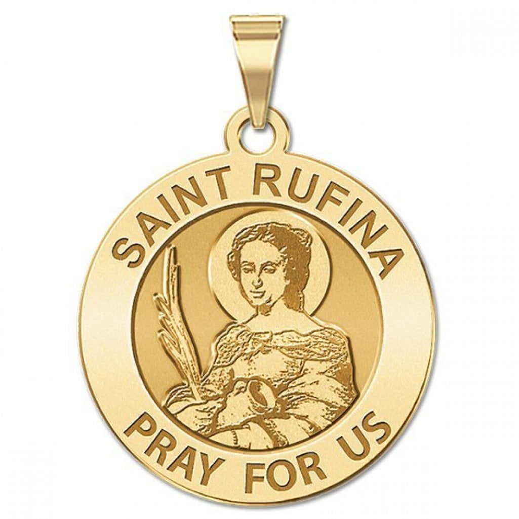 Saint Rufina Religious Medal - 3/4 inch Size of a Nickel -Solid 14K ...