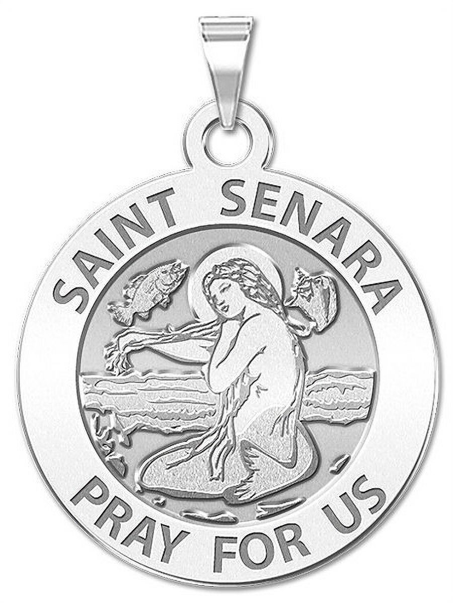 Saint Senara Religious Medal - 1 Inch Size of a Quarter in Solid 14K ...