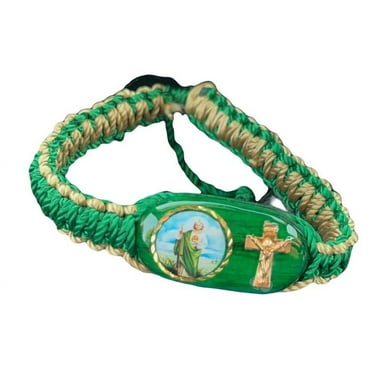 J.J.W. St. Jude Green String Adjustable Wrist Bracelet 2-Pack. /Pulsera ...